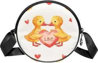 Generic Petit sac &agrave; bandouli&egrave;re circulaire pour femme, petit sac &agrave; bandouli&egrave;re avec fermeture &eacute;clair, bretelles r&eacute;glables, sac &agrave; main rond d&eacute;contract&eacute; pour fe
