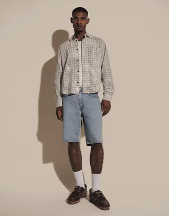 Levi's 478 Baggy-Denim-Shorts in Hellblau