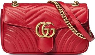 Gucci Hobo Bags - Gg Marmont Chain Shoulder Bag - Gr. unisize - in Rot - f&uuml;r Damen