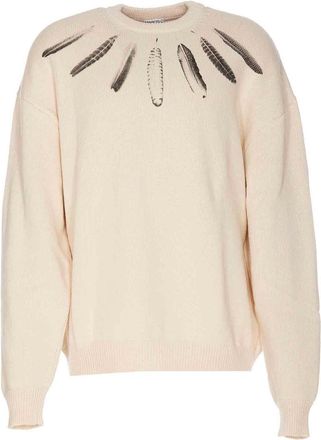 Marcelo Burlon Rundhalspullover - Beige
