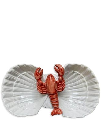 Les-Ottomans assiette de d&eacute;part Lobster bicolore (27 cm x 16 cm) - Blanc
