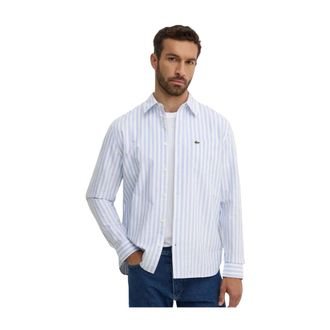 Lacoste Chemise Oxford Coupe Regular &agrave; Rayures - Homme - Chemises - Bleu - Taille: 4XL