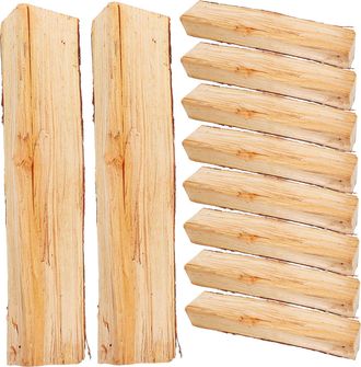 Valiclud 10 Stück Teiliges Kaminholz Deko Echtem Gespaltenem Holz Rustikale Kamin Deko für Gemütliche Wohnraumgestaltung und Romantische Outdoor Lagerfeuerpart