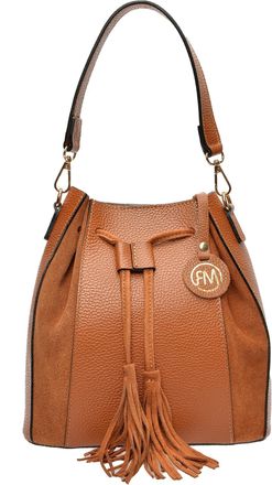 Roberta M Braune Leder-Handtasche