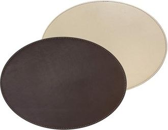 FreeForm Duo PLatzset Oval | Schokobraun/Cremefarben | 45 x 34 cm | Beidseitig nutzbares Platzdeckchen Abwaschbar | Bis 90° Celsius hitzebeständig | Tischset K