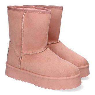 Shoes & Blues Bottines pour femme, style australien, plates, avec int&eacute;rieur doubl&eacute; en poil, d&eacute;tails de couture, id&eacute;ales pour lhiver., rose, 40 EU