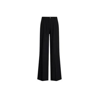 Ralph Lauren Georgette Plissee-Hose mit weitem Bein - - Trousers - Damen - Schwarzk - 2XS