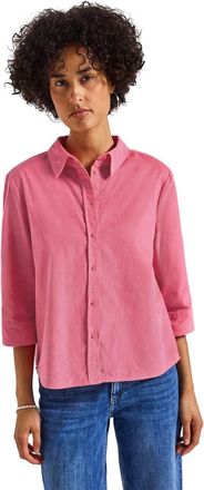 Street One Damen 3411986 Cord Hemdbluse, Almond Coral, 36