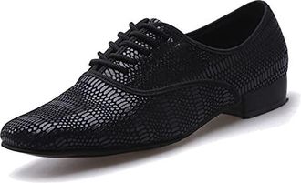 Minitoo Chaussure Cuire Hommes Danse à Lacets Fête Chaussure D-13 Noir EU 39