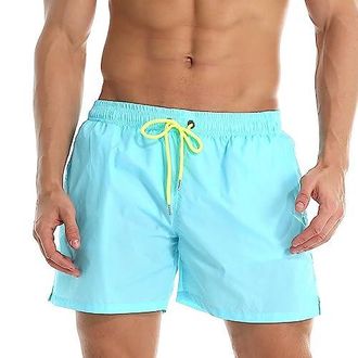 Generic Short de plage pour homme - Grande taille - Loisirs - Couleur - Sport - Dinosaure - Solide - &Eacute;t&eacute; - Plage pour homme - Pantalon de vacances - Coupe r&eacute;g