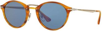 Persol Runde Sonnenbrille im Havana-Rahmen - - Accessories - unisex - Braun - 51 MM
