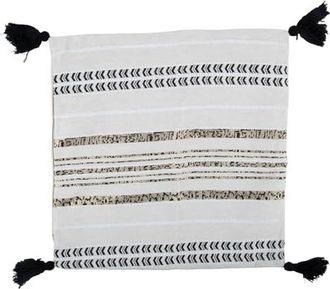 Generic Housse de coussin d&eacute;corative en chenille pour canap&eacute; et terrasse, &eacute;l&eacute;gante et confortable, 1 pi&egrave;ce, 50 x 50 cm, blanc