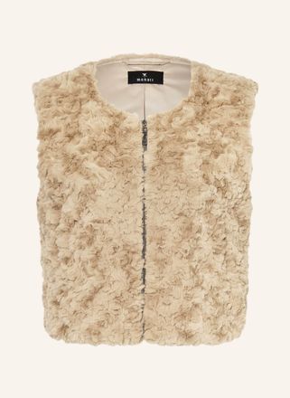 Monari Monari Kunstfell-Weste beige