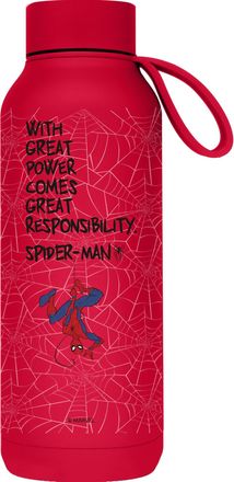 Quokka SOLID X MARVEL Thermosflasche aus Edelstahl, doppelwandig, mit Aufhänger, Spider-Man Great Power