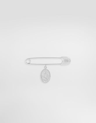 Dolce & Gabbana Sicherheitsnadel Mit Anh&auml;nger - Mann Bijoux Silber Metall Pz