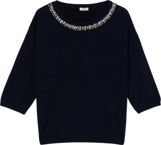 Oltre Damen, Strickwaren, Blau, S/MGröße