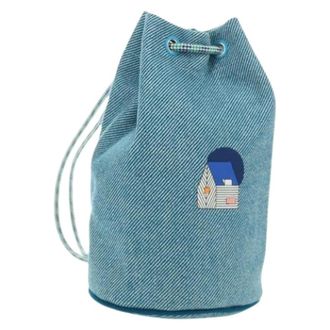 Herm&egrave;s Pre-owned Sac seau en laine - Femme - Pre-owned - Bleu - Taille: ONE Size