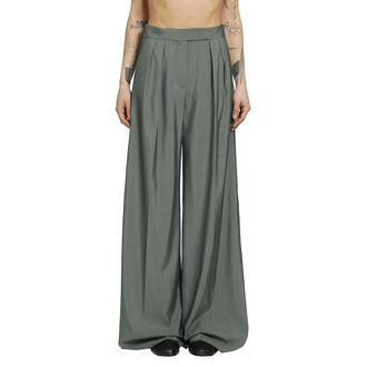 Max Mara Wide Leg Wool and Silk Trousers