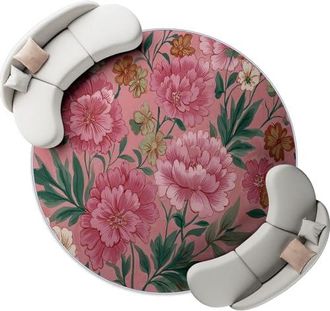 Generic Rose Tapis de Salon Rond 180 cm, For&ecirc;t Campagne Fran&ccedil;aise Fleurs Tapis Chambre Antid&eacute;rapant Lavable, Ne Perd Pas Ses Poils Moelleux Moquette pour Cham