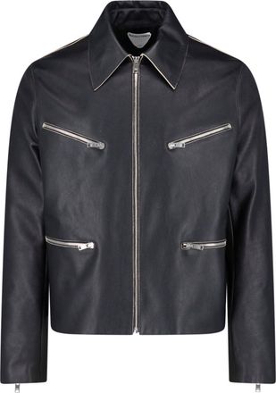 Bottega Veneta Leather Zip Jacket