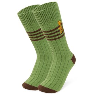 Disney Bettsocken für Damen - Warme Stitch Baby Yoda Hausschuhe Socken - Rutschfeste Einheitsgröße - Frauen Geschenke (Grün Groot)