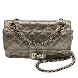 Chanel Pre-owned Reissue 2.55 Cross Body Bag - Femme - Pre-owned - Gris - Taille: ONE Size