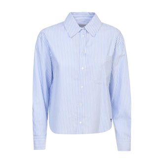 Max Mara Femme, Blouses et Chemises, Bleu, Taille: 42 FR Chemise Classique en Coton Oxford Bleu Clair