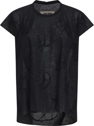 Uma Wang UMA Wang, Femme, Tops, Noir, Taille: 38 FR Haut en maille textur&eacute;e