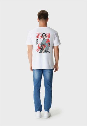 Oldskull T-Shirt Asian Blossom Warrior Graphic mit fern&ouml;stlichem Motivprint