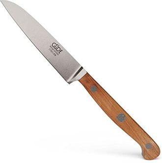 Gude Solingen Tradition - Gemüsemesser geschmiedet, 9 cm, Pflaumenholz, F.GÜDE, Handmade Germany, Braun