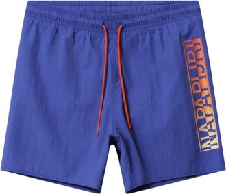 Napapijri Sportliche Badehose mit Verstellbarem Kordelzug - - Swimwear - Herren - Blau - 2XL