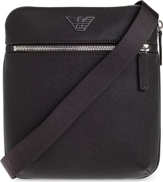 Emporio Armani Homme, Sacs, Noir, Taille: ONE Size Sac bandouli&egrave;re avec appliqu&eacute; en forme de logo