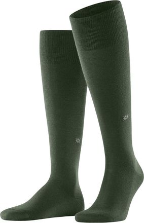 Burlington Herren Kniestrümpfe Leeds M Kh Baumwolle Wolle lang einfarbig 1 Paar, Grün Asparagus 7045, 40-46