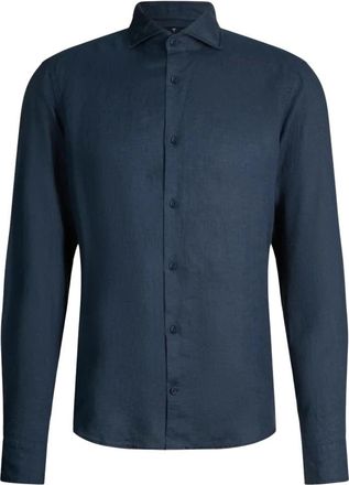Joop Homme, Chemises, Bleu, Taille: 4XL Linen Shirt