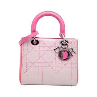 Dior Pre-owned Elegante Leder Handtasche mit Henkel und Charme-Detail - - Pre-owned - Damen - Rosa - ONE SIZE