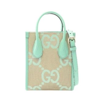 Gucci Sac cabas 2way Pre-owned Interlocking G Jumbo GG en toile et cuir - Femme - Pre-owned - Beige - Taille: ONE Size
