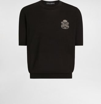Dolce & Gabbana Cotton Pullover - Mann Strickwaren Schwarz 58