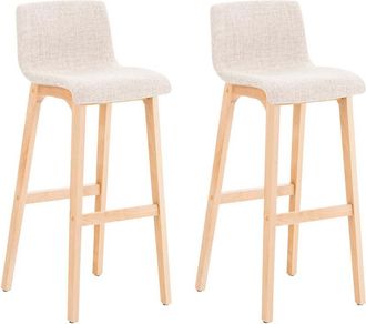 Clp 2er Set Barhocker Hover Stoff Natura creme