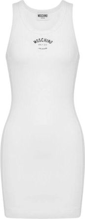 Moschino Femme, Robes, Blanc, Taille: 40 FR Robe en coton stretch