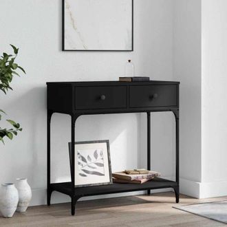vidaXL Table console noir 75x34,5x75 cm bois ding&eacute;nierie
