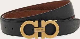 Ferragamo Herren Verstellbarer Gancini Wendeg&uuml;rtel Braun