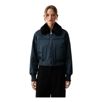 Patrizia Pepe Blouson Bomber - Femme - Vestes - Bleu - Taille: 40 FR