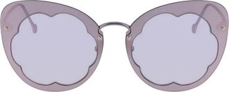 Ferragamo Femme, Accessoires, Violet, Taille: ONE Size Fiore Lunettes de soleil