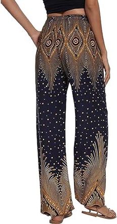 Generic Pantalon dhiver doubl&eacute; en velours pour femme 2025 - Style boh&egrave;me - D&eacute;contract&eacute; - Taille haute - Jambe large - Pantalon de yoga avec poches - Pantalon 