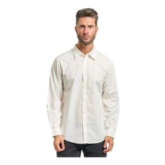 A|X Armani Exchange Homme, Chemises, Blanc, Taille: L Chemise Blanche &agrave; Manches Longues en Coton