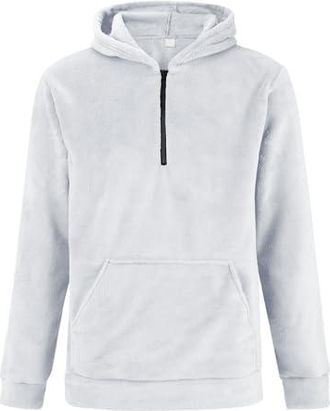 Generic Sweat à capuche en polaire pour homme - Manteau moelleux 2025 pour homme - Printemps et automne hiver - Sweat décontracté grande taille - Polaire cora