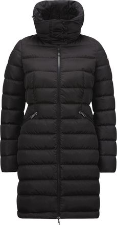 Moncler Moncler Doudoune Longue &Agrave; Capuche Flammette, Femme, Noir, Taille: 00