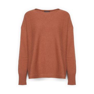 Elena Miro Pullover aus reiner Wolle mit U-Boot-Ausschnitt - - Knitwear - Damen - Rosa - XS