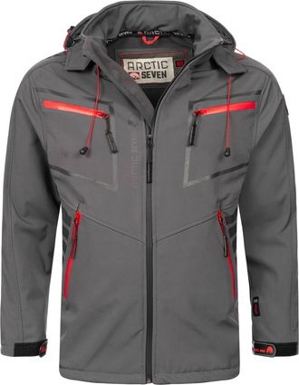 Arctic Seven Herren Softshell Jacke Dunkelgrau