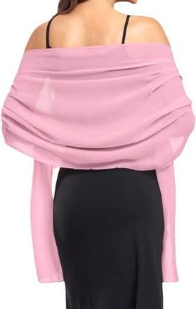 Generic &Eacute;charpe de robe de soir&eacute;e, &eacute;charpe en mousseline de soie pour femme, &eacute;charpe de mariage, &eacute;charpe formelle, &eacute;charpe de demoiselle dhonneur, &eacute;charpe dou